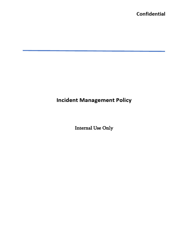 Incident Management Policy Overview | PDF | Security | Computer Security