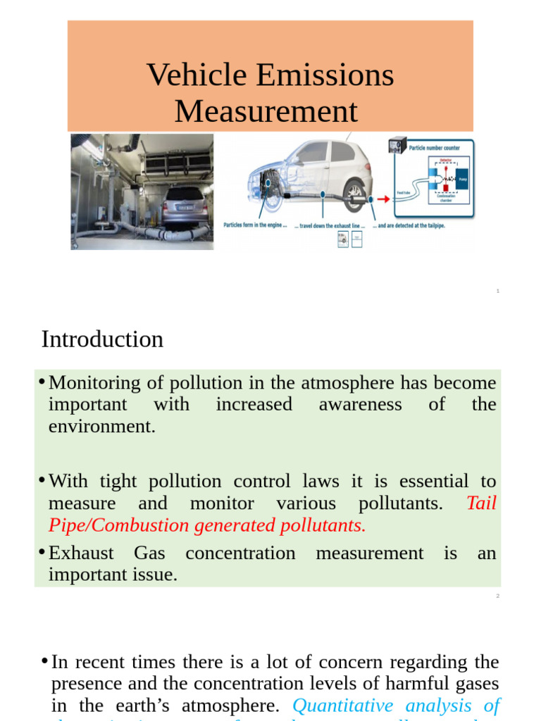 Vehicle Emissions Testing | PDF | Exhaust Gas | Gas Chromatography