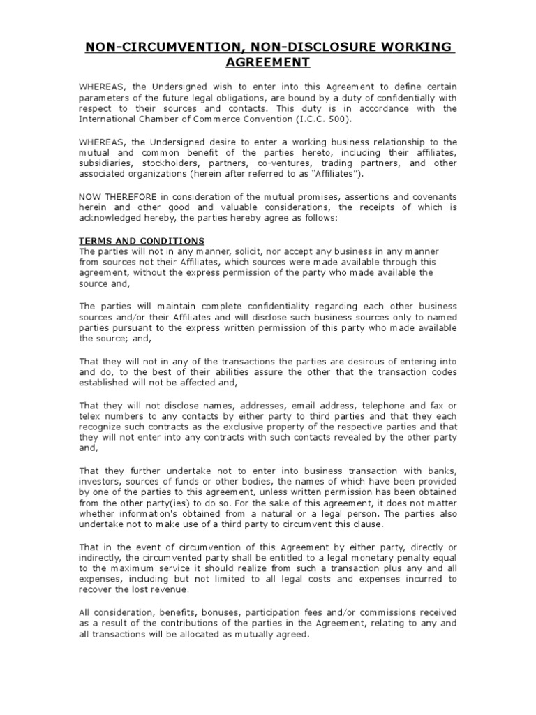 NCND Agreement Signature Virtue