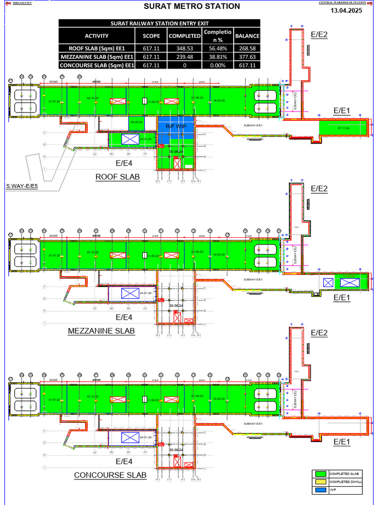 Surat Subway D-Wall Layout Plan | PDF