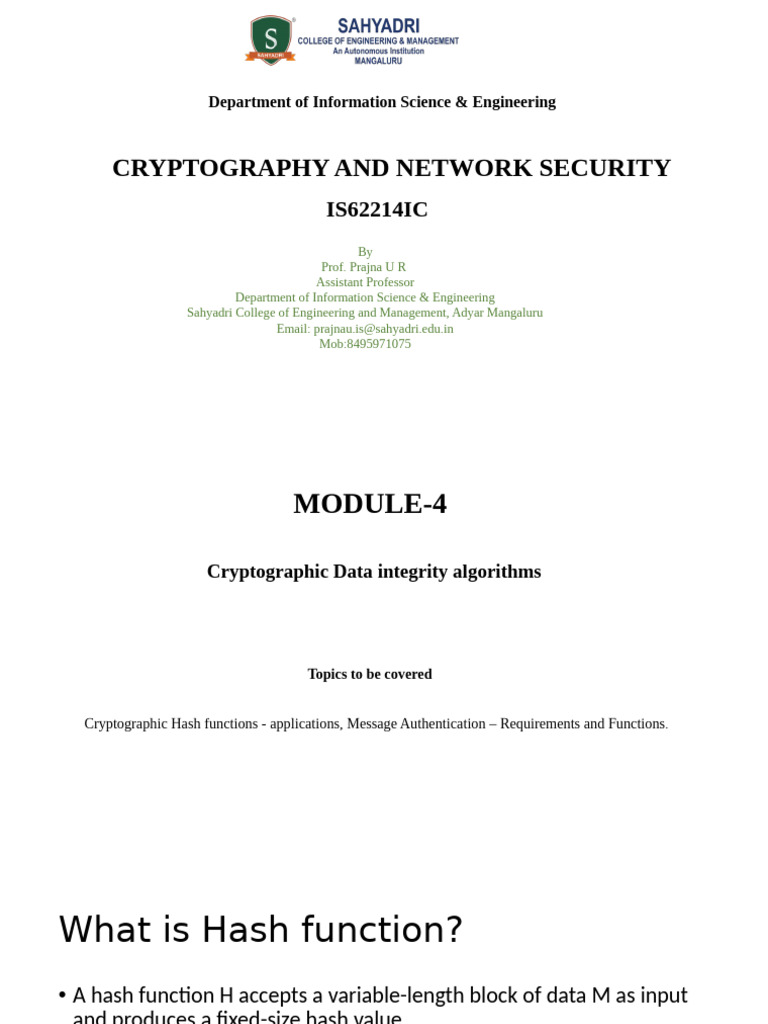 CNS-MOD-4 Continuation | PDF | Cryptography | Encryption
