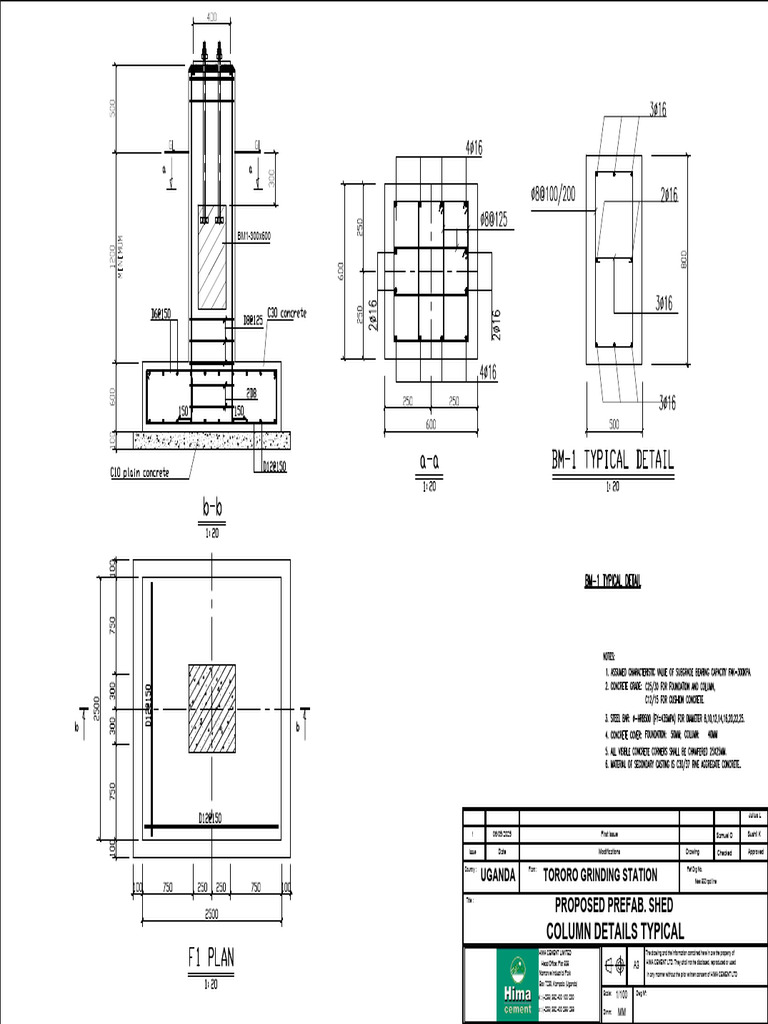 Footings and Column Details | PDF