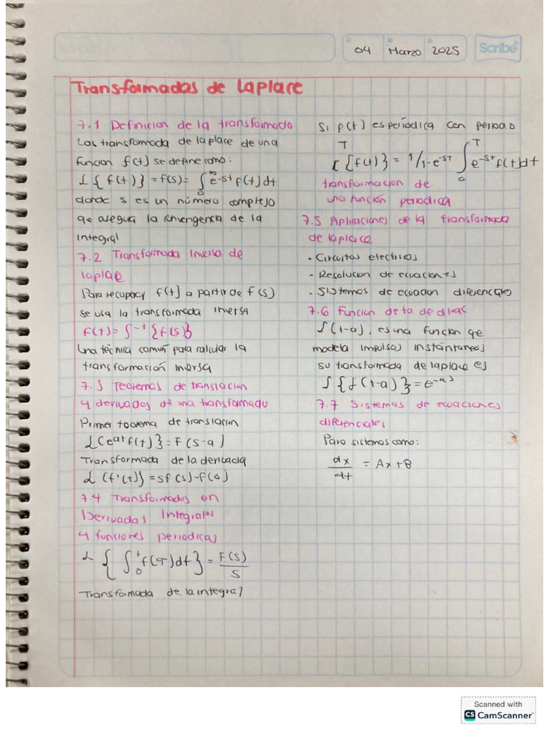 Definición de Transformadas de Laplace_H | PDF