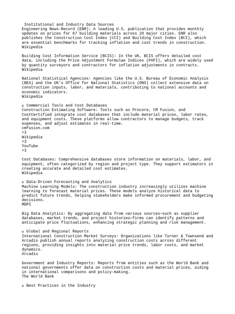 Institutional and Industry Data Sou | PDF | Analytics | Data