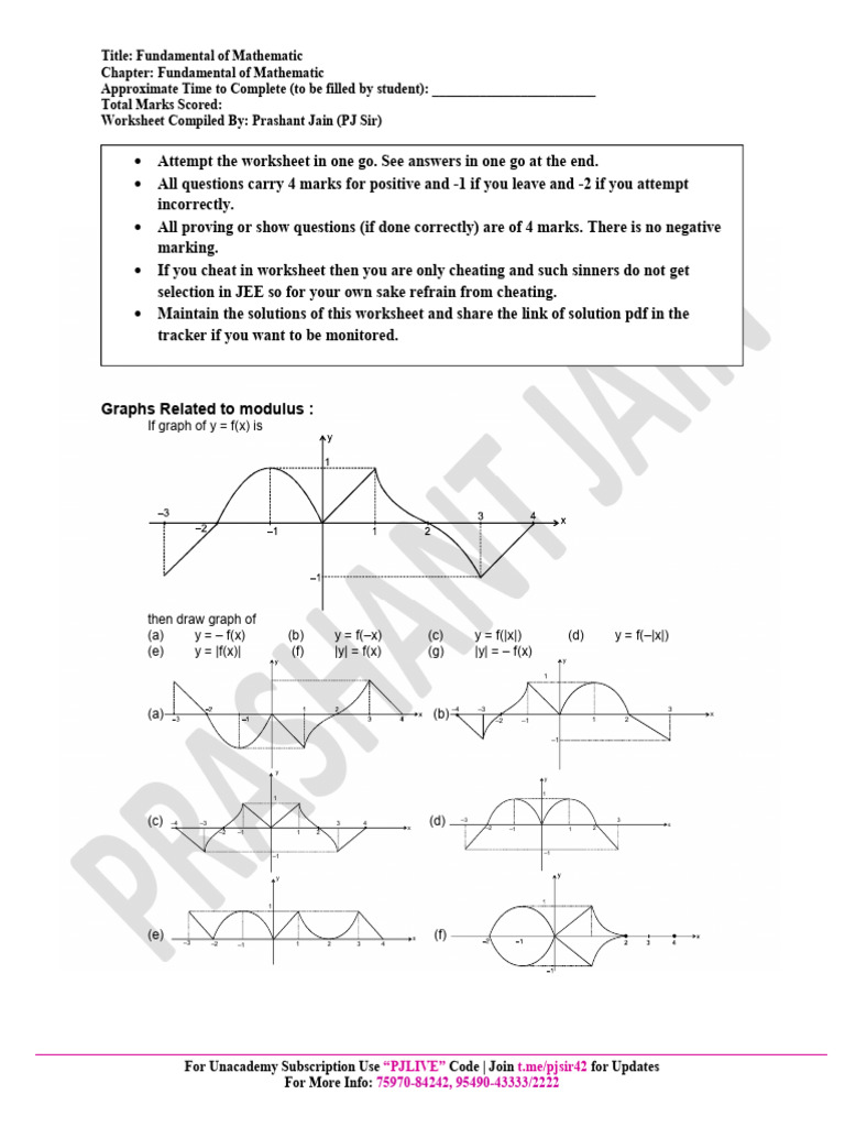 Worksheet - 4 Graphical Transformation | PDF | Mathematics ...