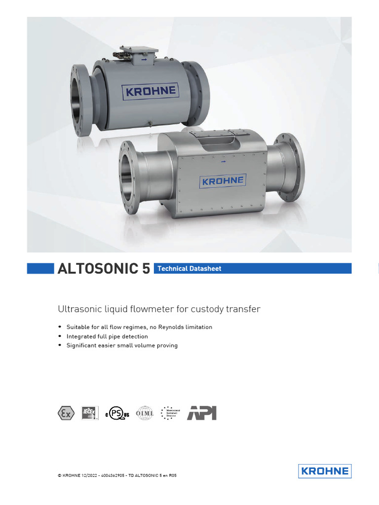 TD ALTOSONIC5 en 221223 4004362905 R05 | PDF | Flow Measurement ...