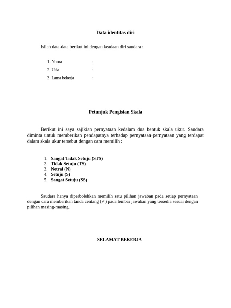 Data identitas diri PSIKO 1 | PDF