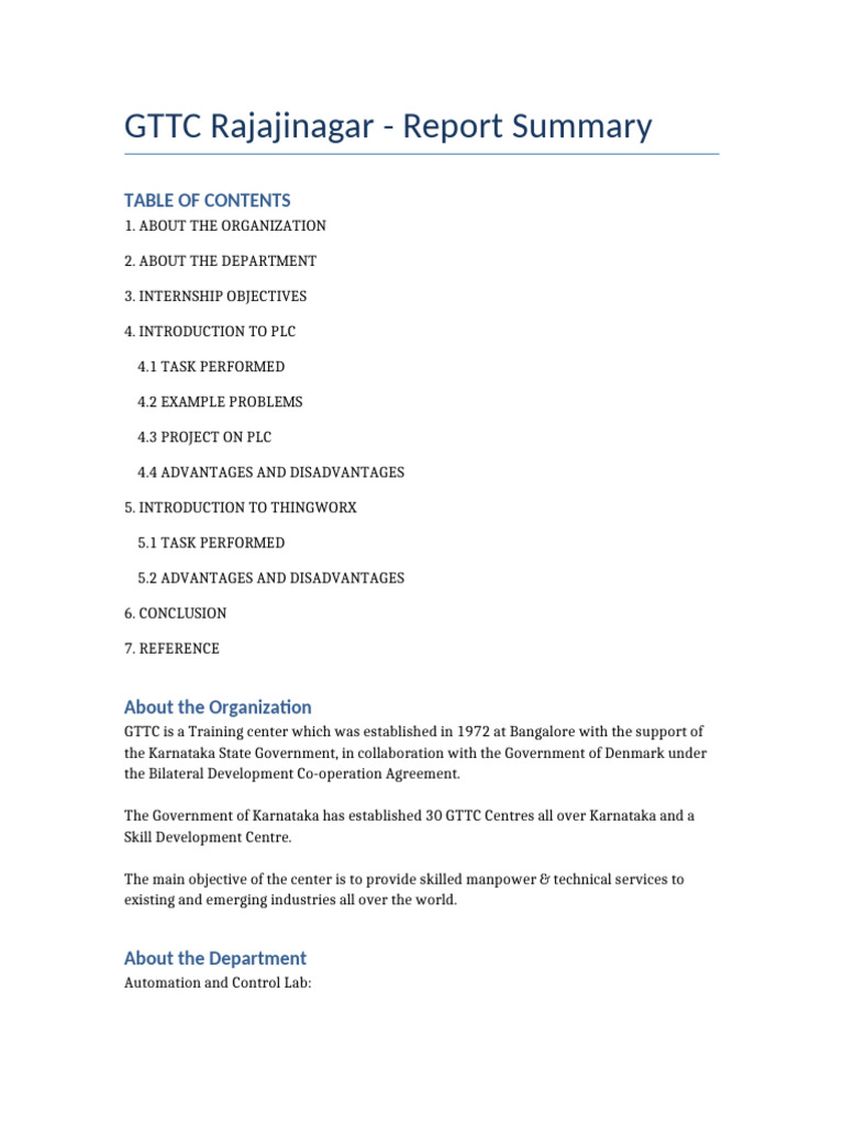 GTTC Rajajinagar Report Updated | PDF