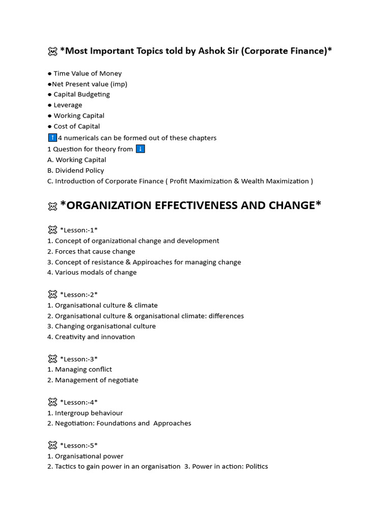 MBA 2nd Sem Key Topics Overview | PDF | Markov Chain | Operations ...