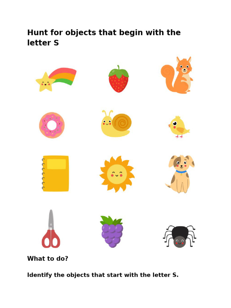 Identify The Objects S Eng Literacy Puzzle | PDF