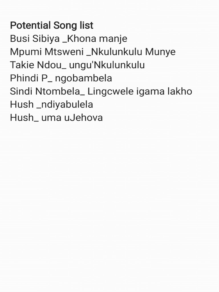 Song List 1 | PDF