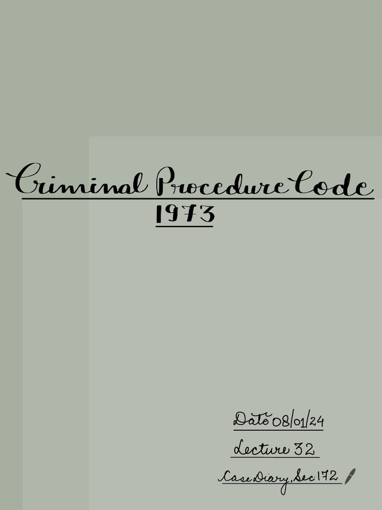 CrPC-Lecture32 1704779589 | PDF