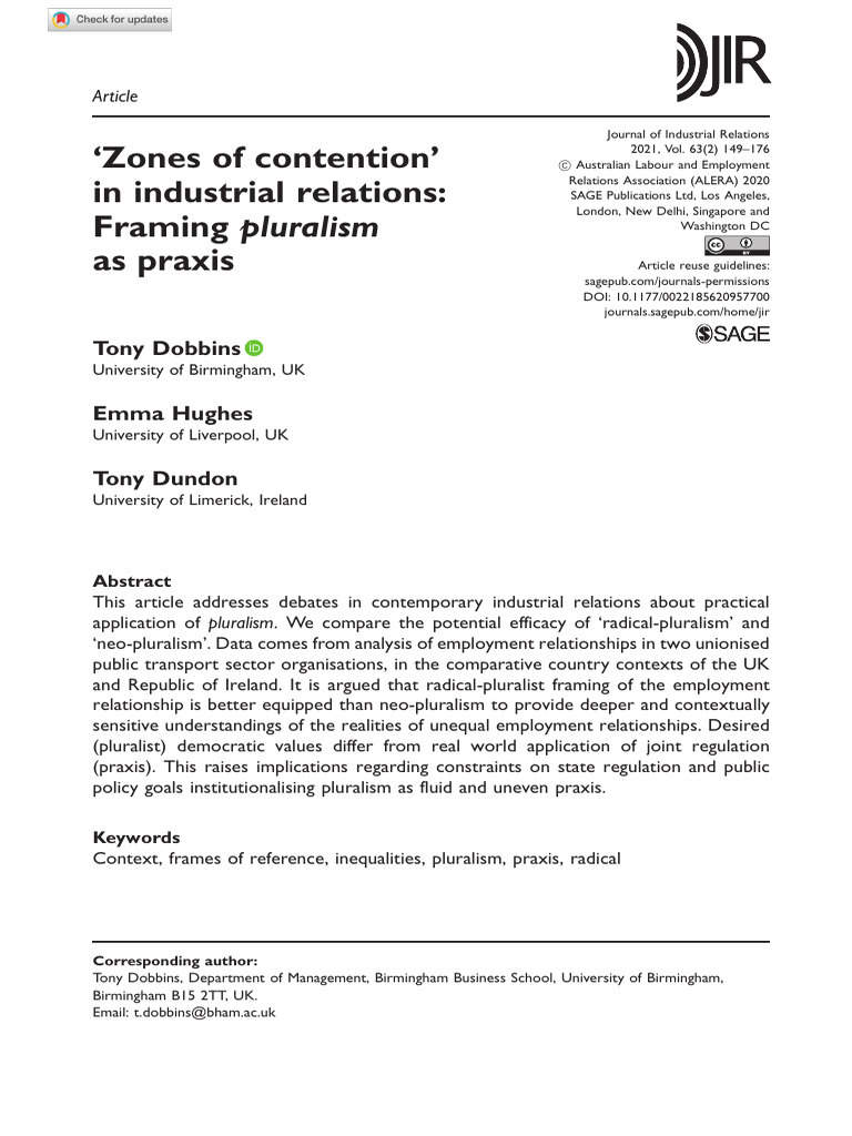 dobbins-et-al-2020-zones-of-contention-in-industrial-relations-framing ...