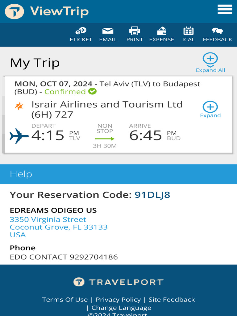 Travelport Viewtrip - My Trip | PDF