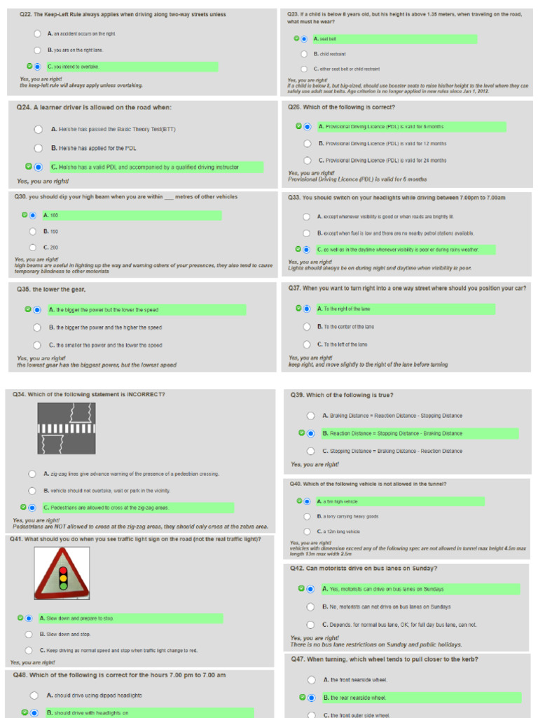 BASIC THEORY TEST (ONLINE) | PDF