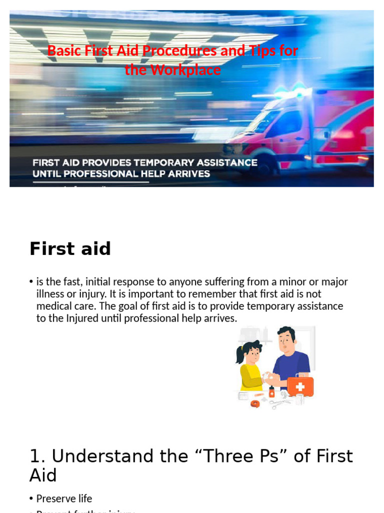 Basic First Aid Procedure | PDF