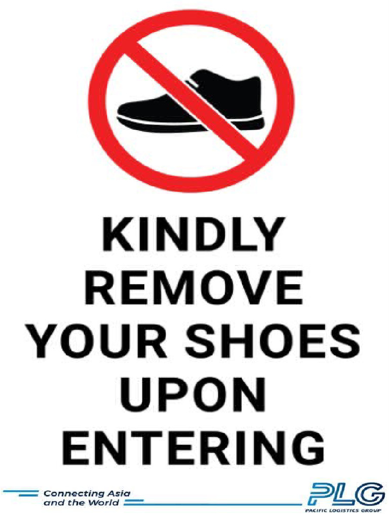 Remove Shoes Signage | PDF