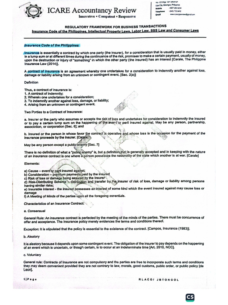 RFBT Insurance | PDF