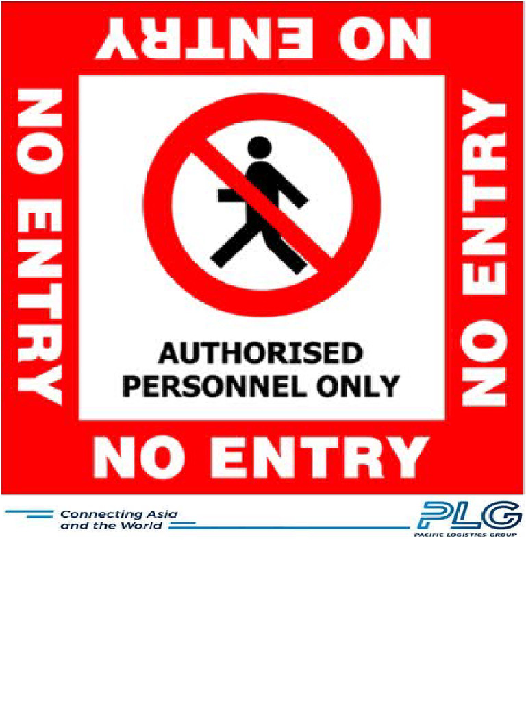 No Entry - Authorised Personnel Only | PDF
