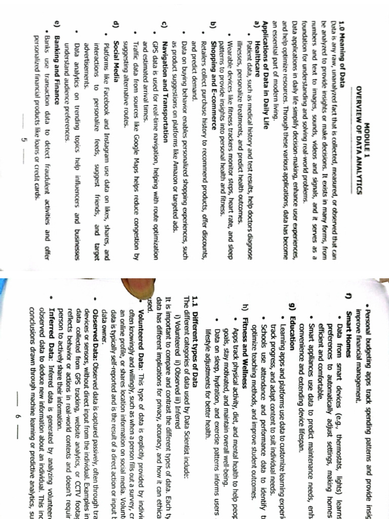 Data Analysis Mod1 | PDF