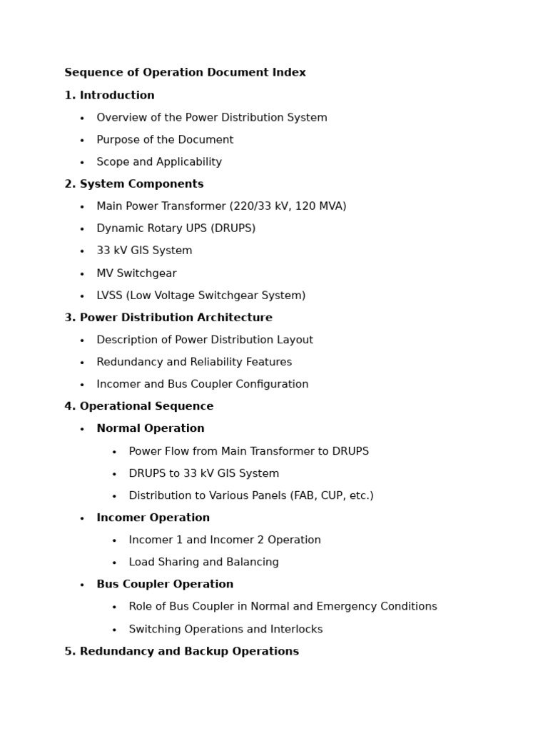 Sequence of Operation Document - Power SCADA | PDF | Electric Power Distribution | Computer Network