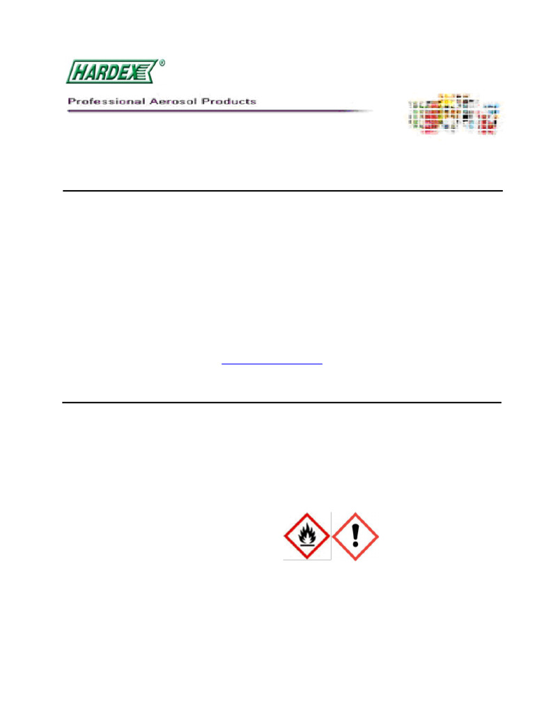 Hardex Spray Paint Safety Data Sheet | PDF | Dangerous Goods ...
