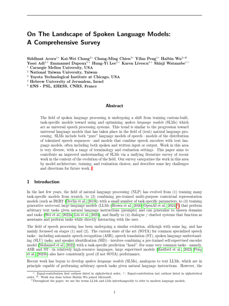 Spoken Language Models | PDF | Data Compression | Speech Synthesis