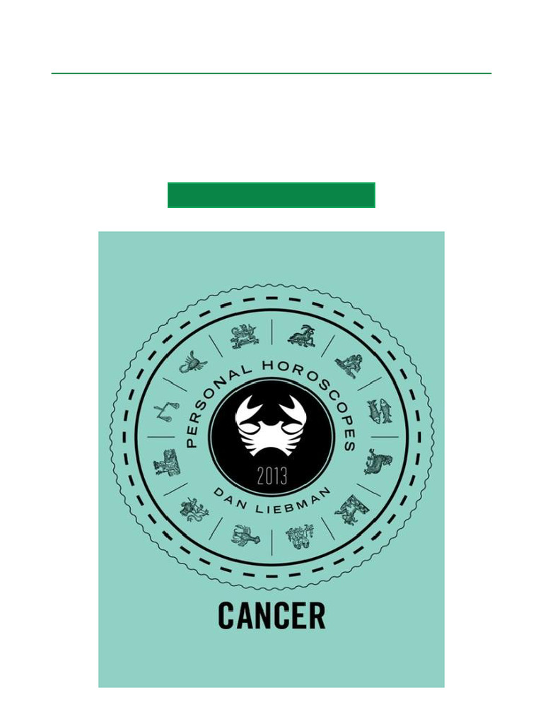 Cancer Personal Horoscopes 2013 | PDF