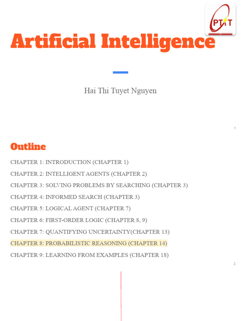 TTNT 08 Probabilistic Reasoning | PDF | Bayesian Network | Probability Theory