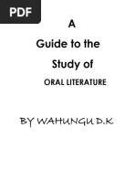 Oral Literature Notes | PDF | Storytelling | Narrative
