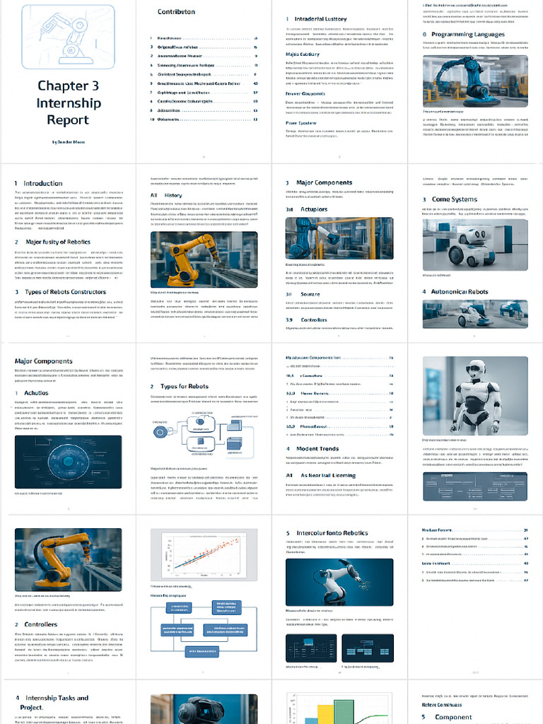 Full Robotics Internship Report | PDF | Robotics | Actuator