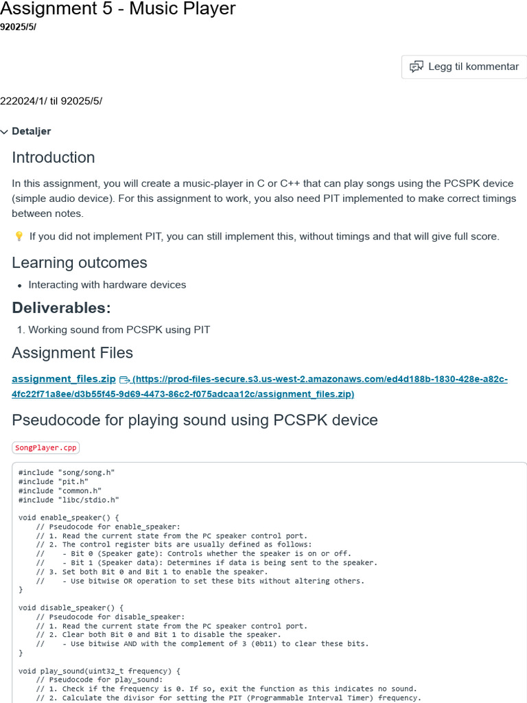 Assignment 5 Music Player Pdf Bit Computing