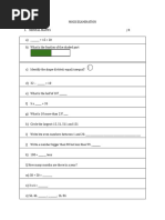 Ist Grade Math Assessment 2024-25 | PDF