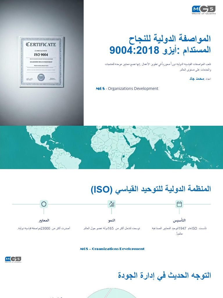 المواصفة الدولية للنجاح المستدام Iso 9004 - 2018 | PDF