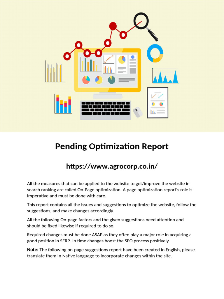 Pending Changes Report - Agrocorp (1) Co (1) in | PDF | Search Engine Optimization | Hyperlink