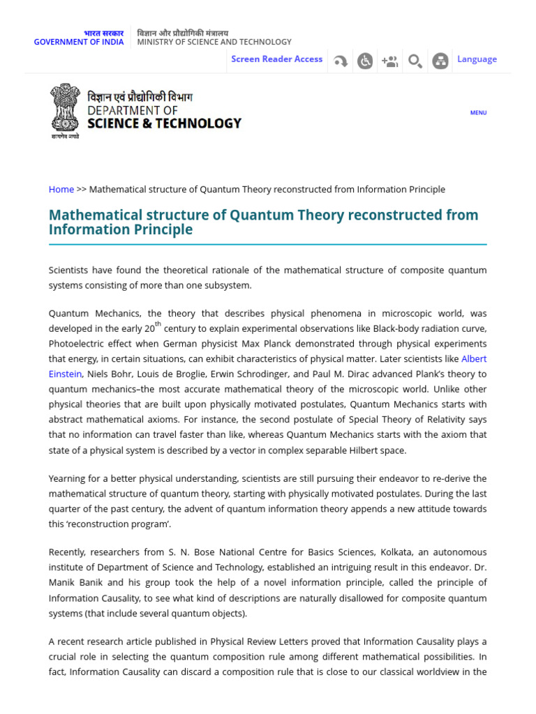 Mathematical Structure of Quantum Theory Reconstructed From Information ...