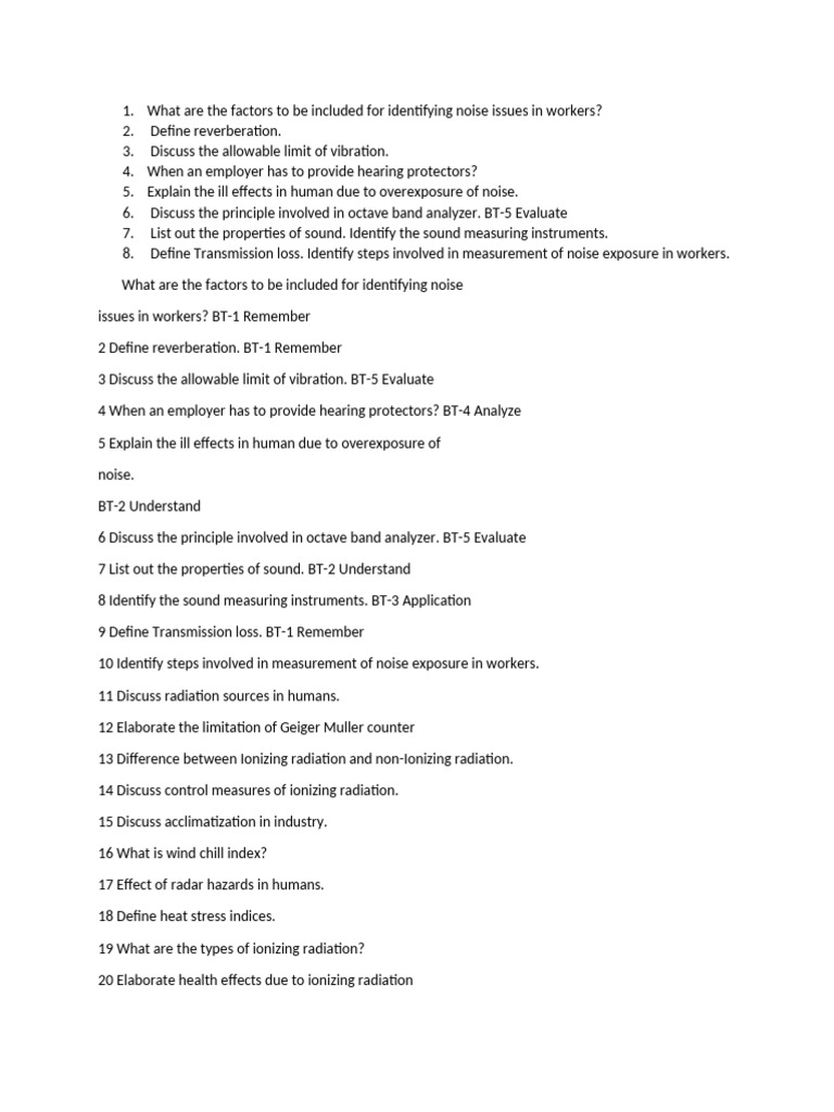 Assignment 1 Question Bank | PDF