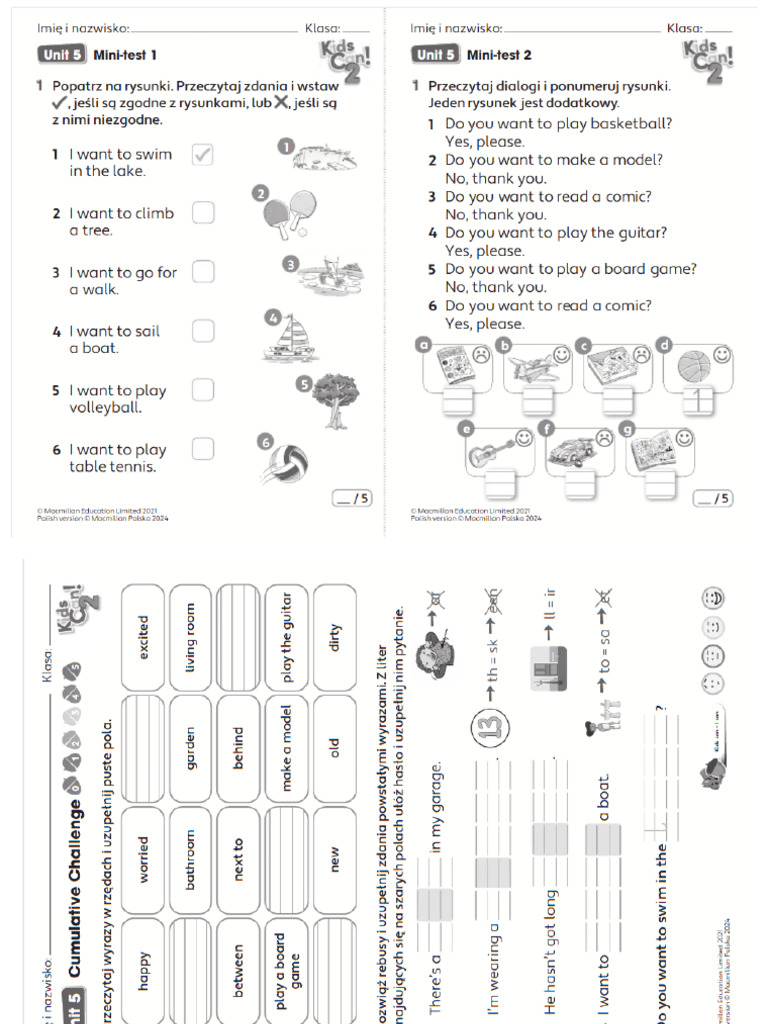 Kids Can 2 Unit 5 | PDF