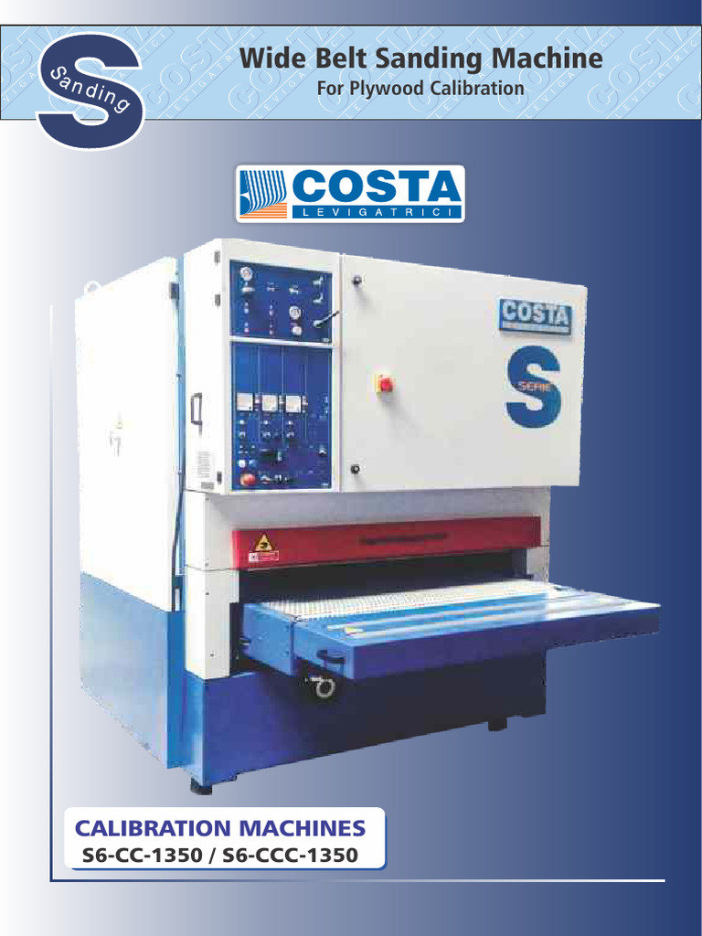 Costa Sanding Machine - Calibrating Catalogue. | PDF | Calibration ...