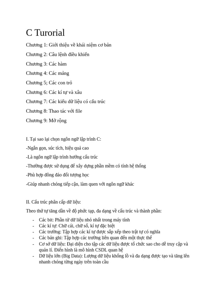 C Turorial | PDF