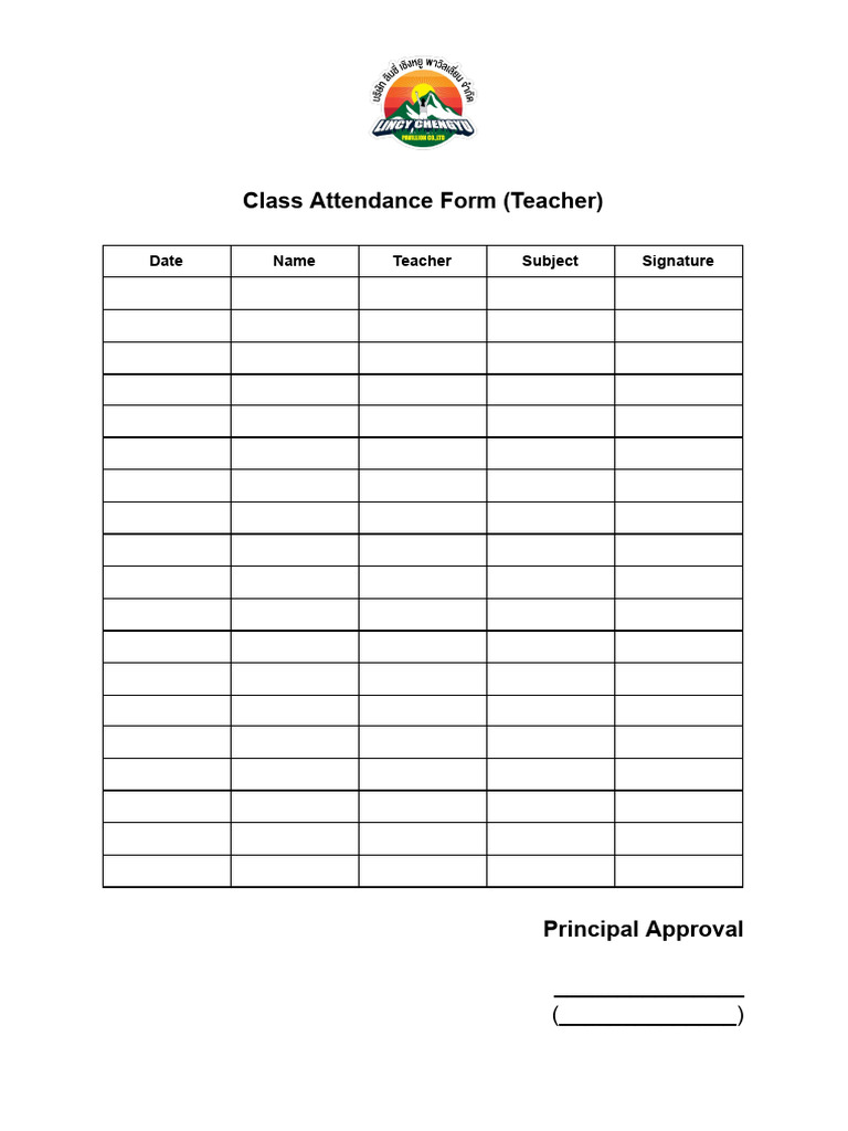 Class Attendance Form T&S | PDF