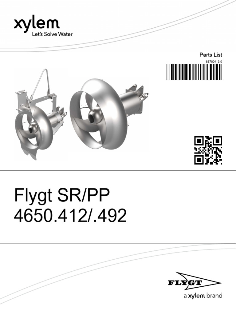 Flygt SR 4650.412/.492 Parts Overview | PDF | Electrical Engineering
