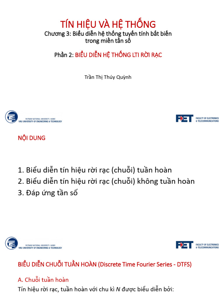 (TL9) THVHT - Stu - Chap 3 - Fourier Transform - P2 | PDF