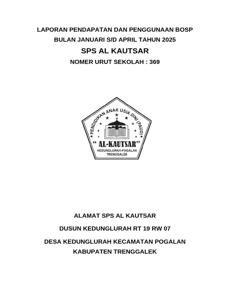 SAMPUL BOSP JAN-APRL | PDF