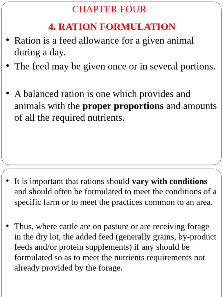 Chapter 4. Feed and Nutrition | PDF | Nutrition | Diet & Nutrition