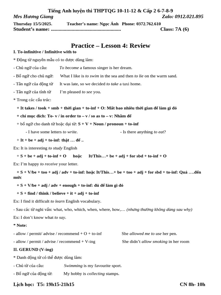 Lesson 4 L P 7A | PDF