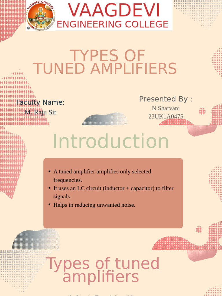 Types of Tuned Amplifiers | PDF