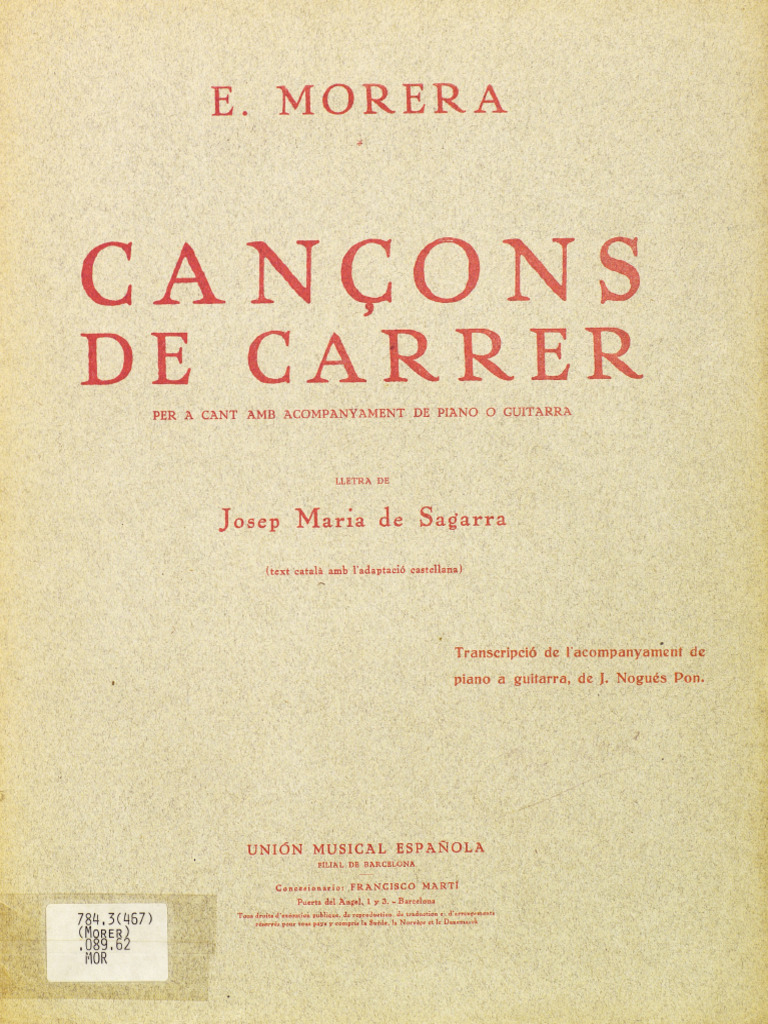 Enric Morera Cançons de carrer | PDF