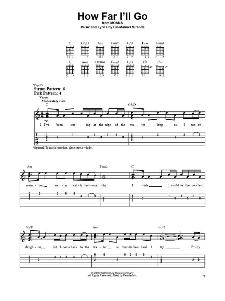 How Far Ill Go From Moana | PDF