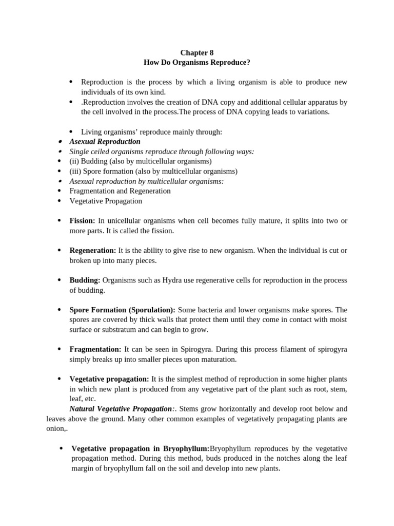 CHAPTER 8 How Do Organism Reproduce | PDF | Flowers | Fertilisation